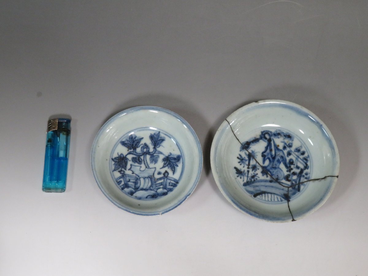 Yahoo!オークション - 明染付 小皿2客 中国古玩 アンティーク 骨董品 ...