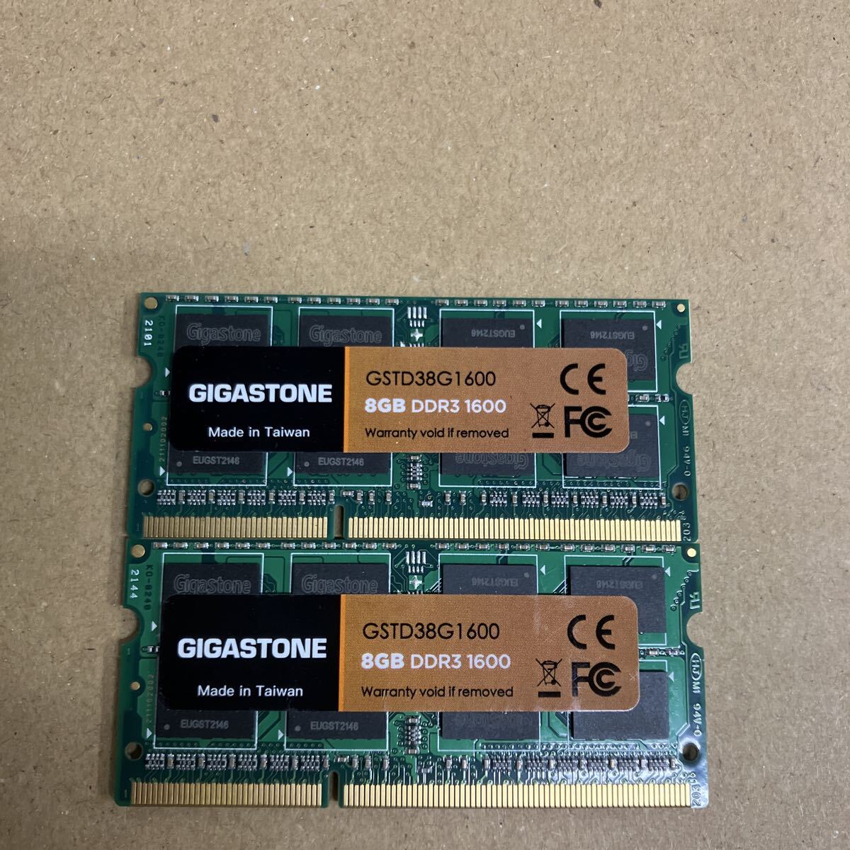 Yahoo!オークション - N160 GIGASTONE ノートPCメモリ 8GB DDR3-1600 2...