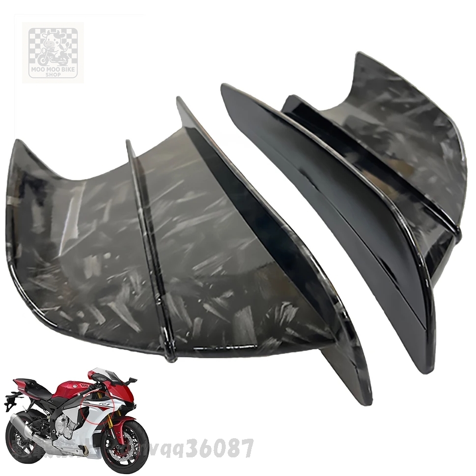 Yahoo!オークション - 汎用品 オートバイ ウイングレット空力スポイラ...