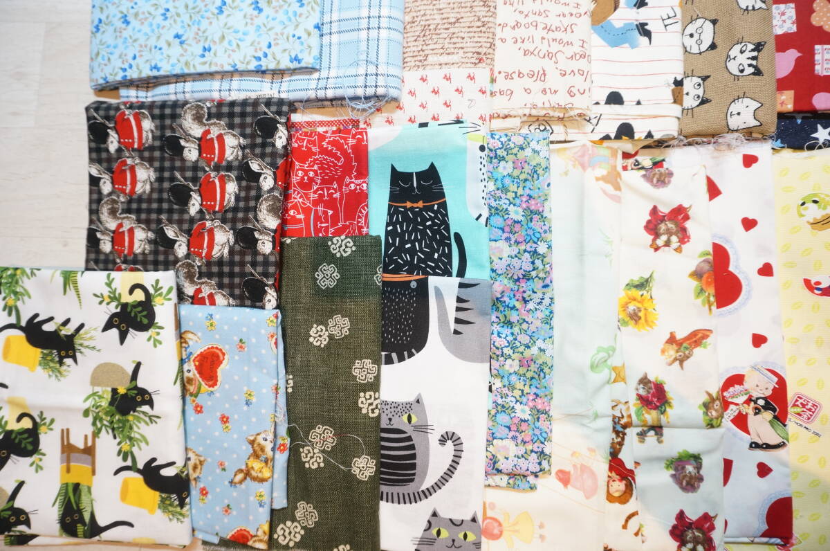 Yahoo!オークション - 【Z316.O】超大量 布 生地 はぎれ 約14.2㎏ サイ...