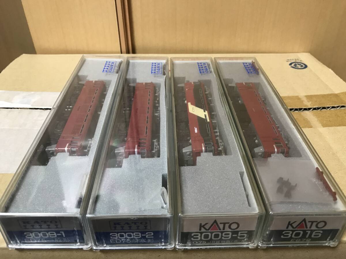 【樂淘letao】日本代購代標第一品牌－KATO 3009-1/3009-2/3009-5/3016 ED75 一般形/耐寒形/JR貨物色(赤/黒)/ED79 4両セットです。