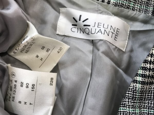 Yahoo!オークション - JEUNE CINQUANTE レディース 薄手 チェック ジャ...