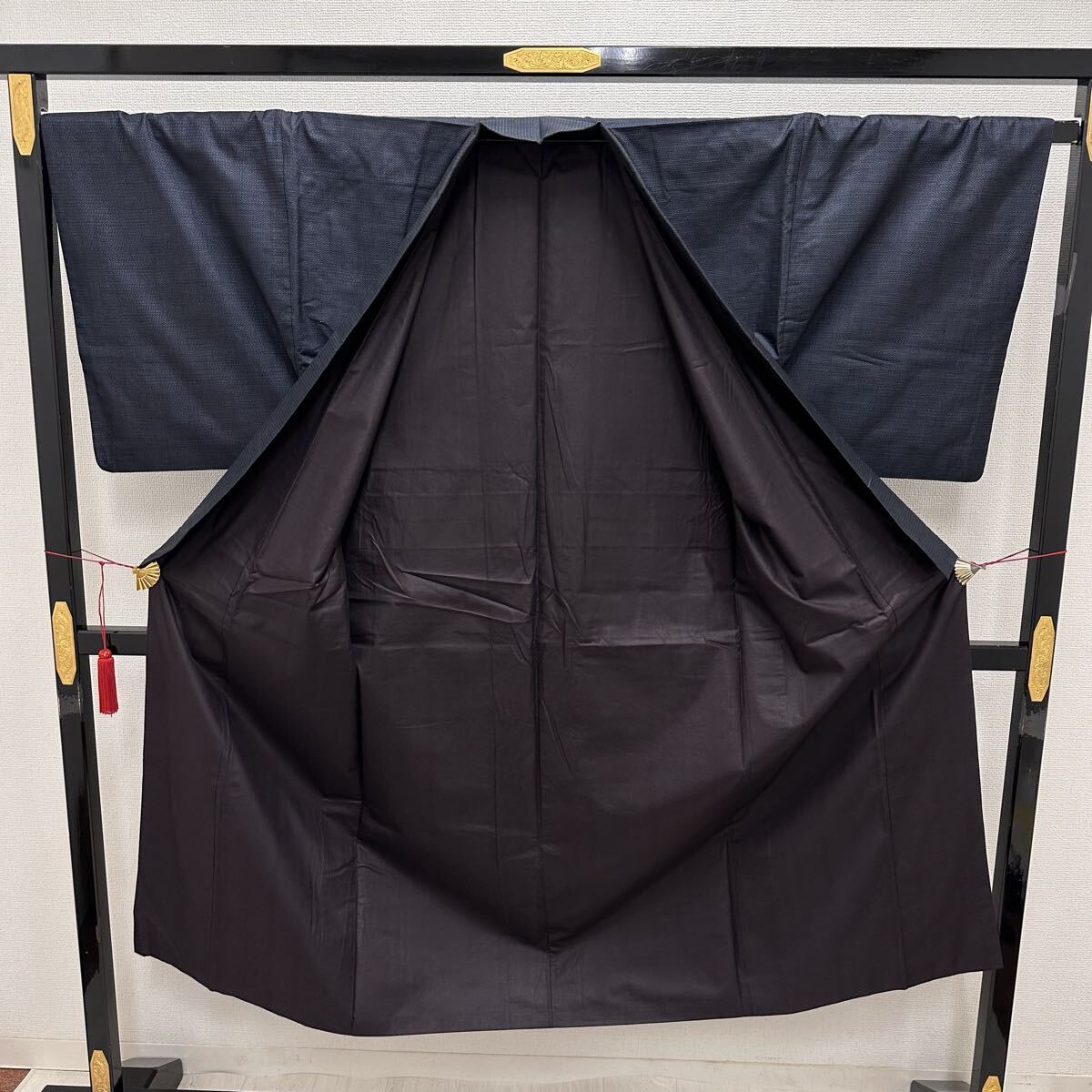 Yahoo!オークション - 紳士着物 大島紬 亀甲絣 着物 正絹 W-4412