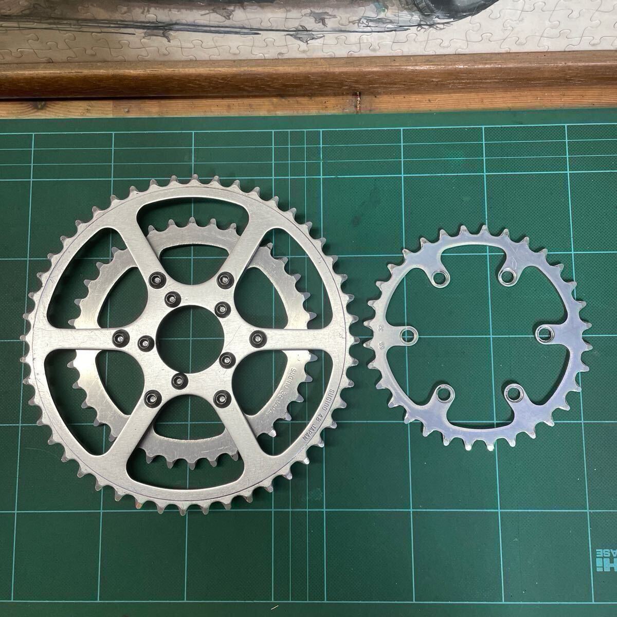 Yahoo!オークション - スギノ SUGINO 48T-36Tダブルチェンリングと32T...