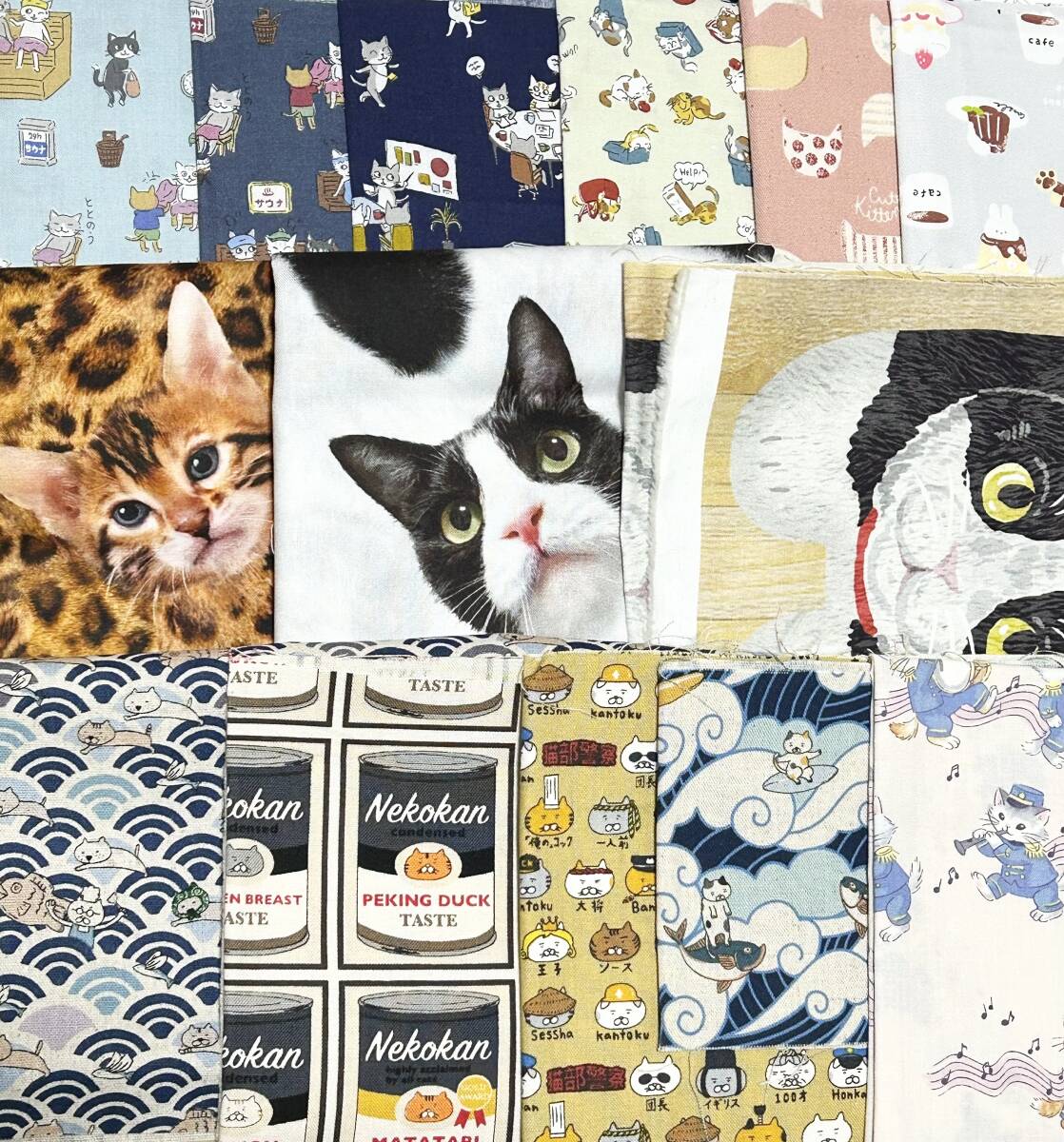 Yahoo!オークション - 【端切れセット27】760g/ハギレセット/生地/猫柄...