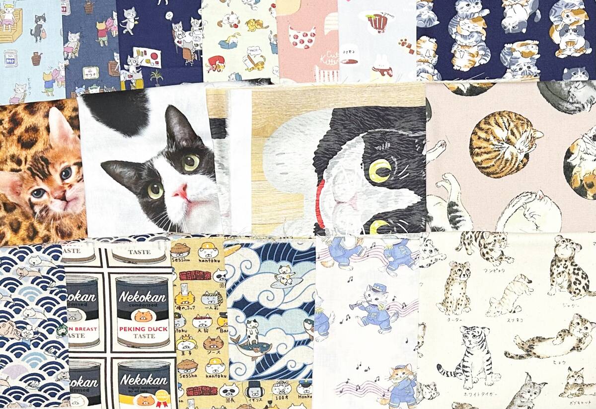 Yahoo!オークション - 【端切れセット27】760g/ハギレセット/生地/猫柄...