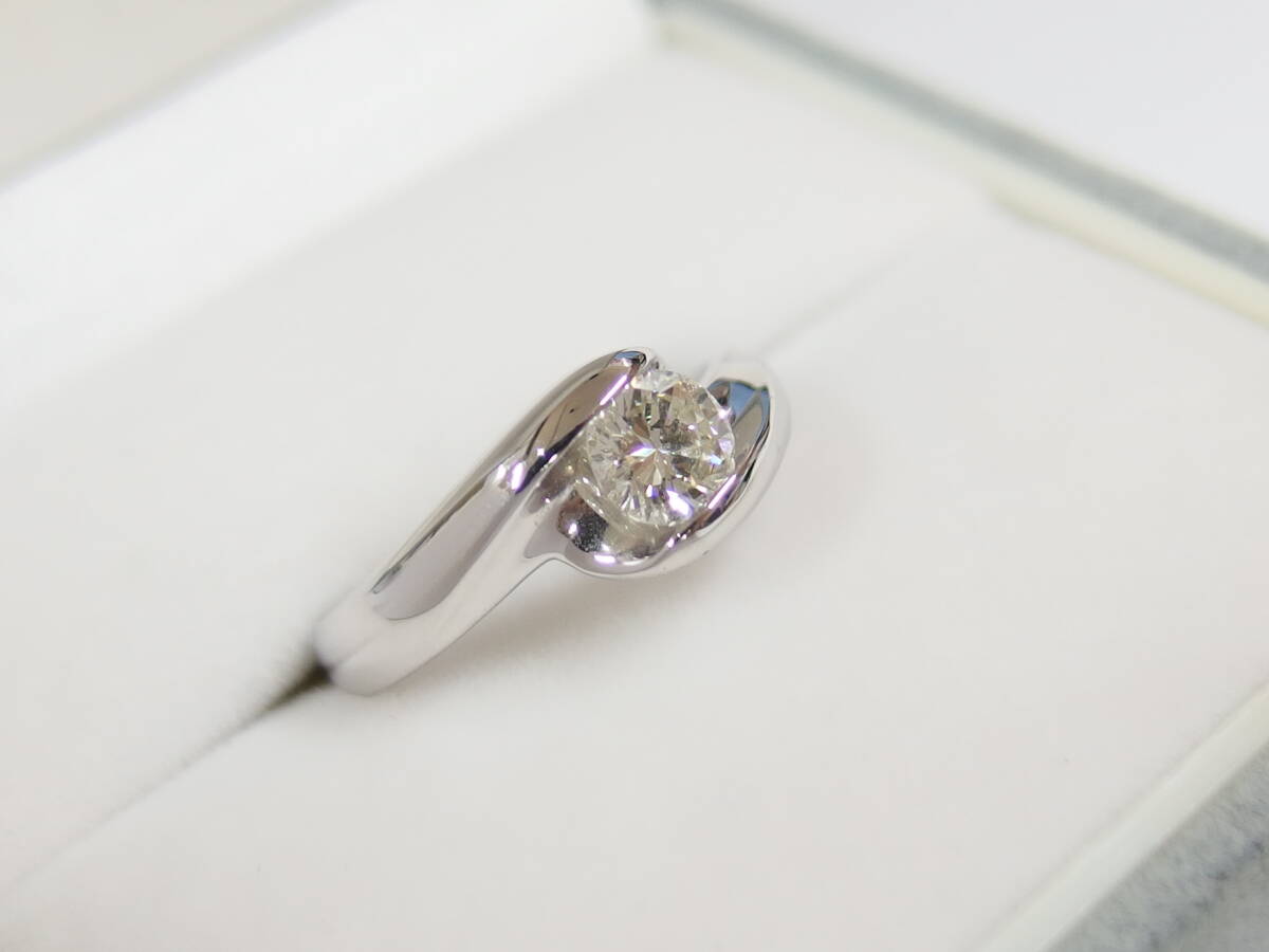 Yahoo!オークション - Pt900 ダイヤ0.46ct リング 9号 /R4431