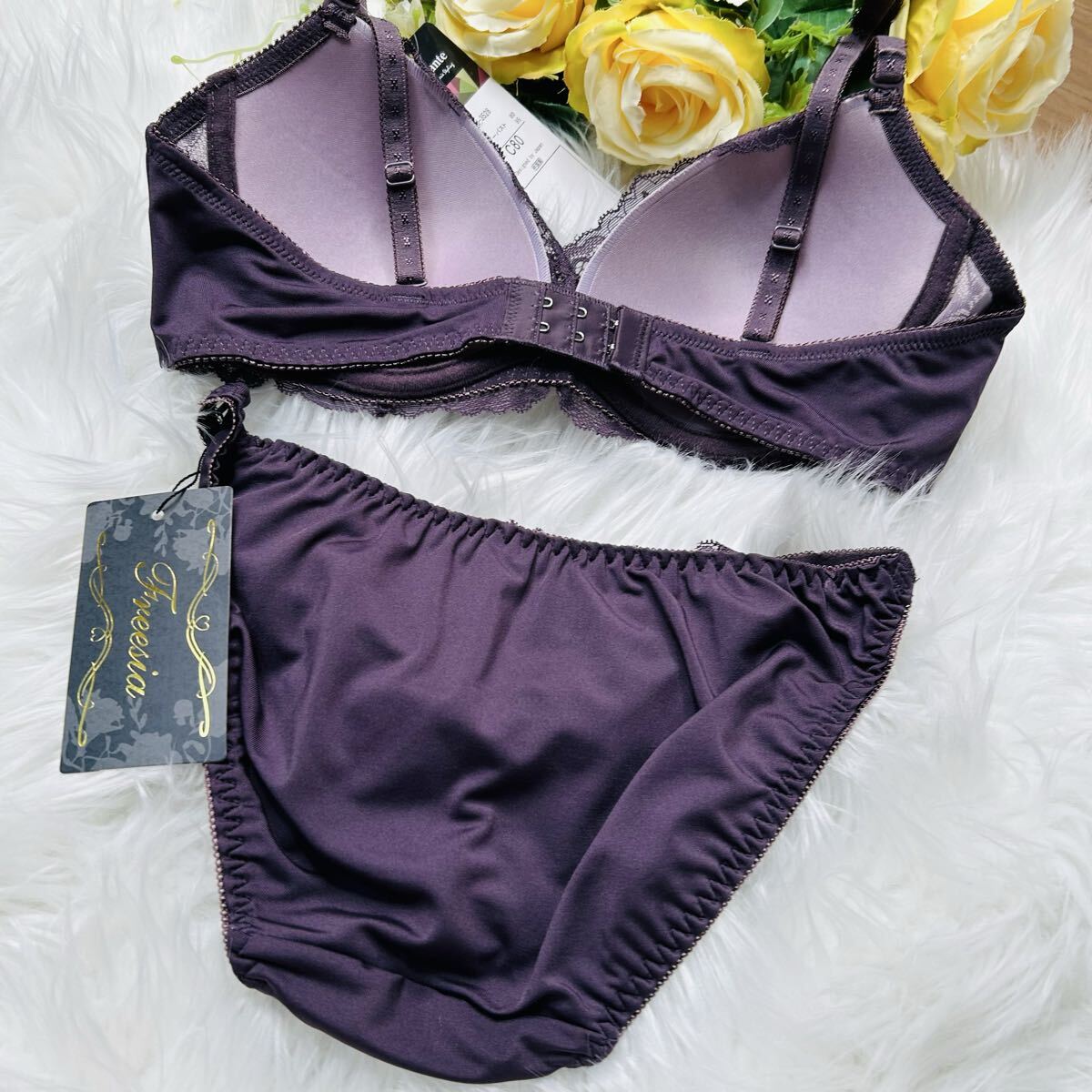 Yahoo!オークション - C80L ブラジャー＆パンティ フリージア 8