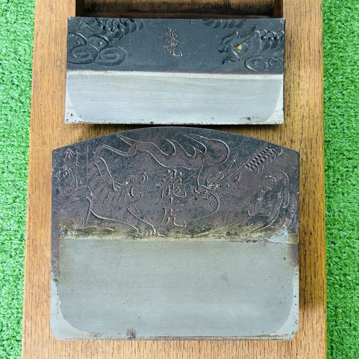 Yahoo!オークション - b645 特大 鉋 カンナ 龍虎 金象嵌 大工道具 古民...