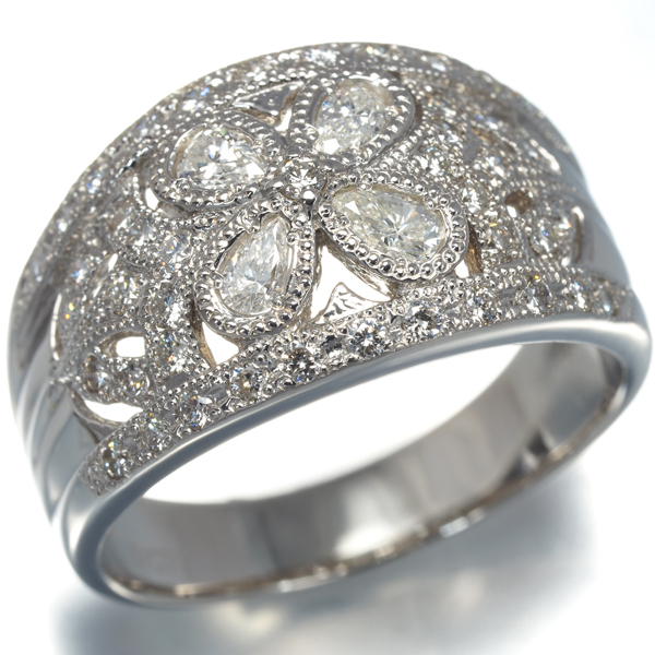 Yahoo!オークション - ダイヤ ダイヤモンド 0.71ct クローバー ミルグ...