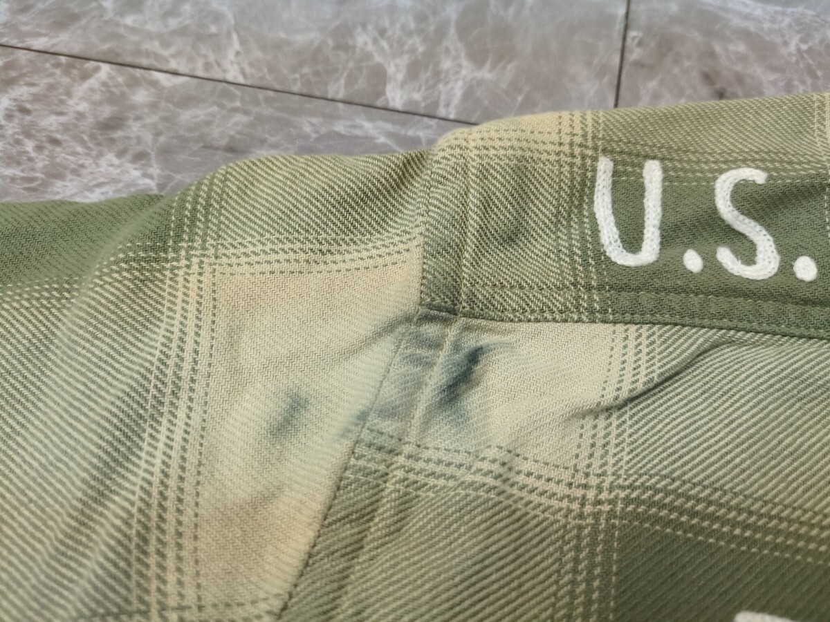 16 AVIREX アビレックス 6105139 ネーヴァル ライト ネルシャツ チェック 猫目ボタン アメカジ メンズL 緑がかったグレーベージュ y203(長袖シャツ)｜売買された ...