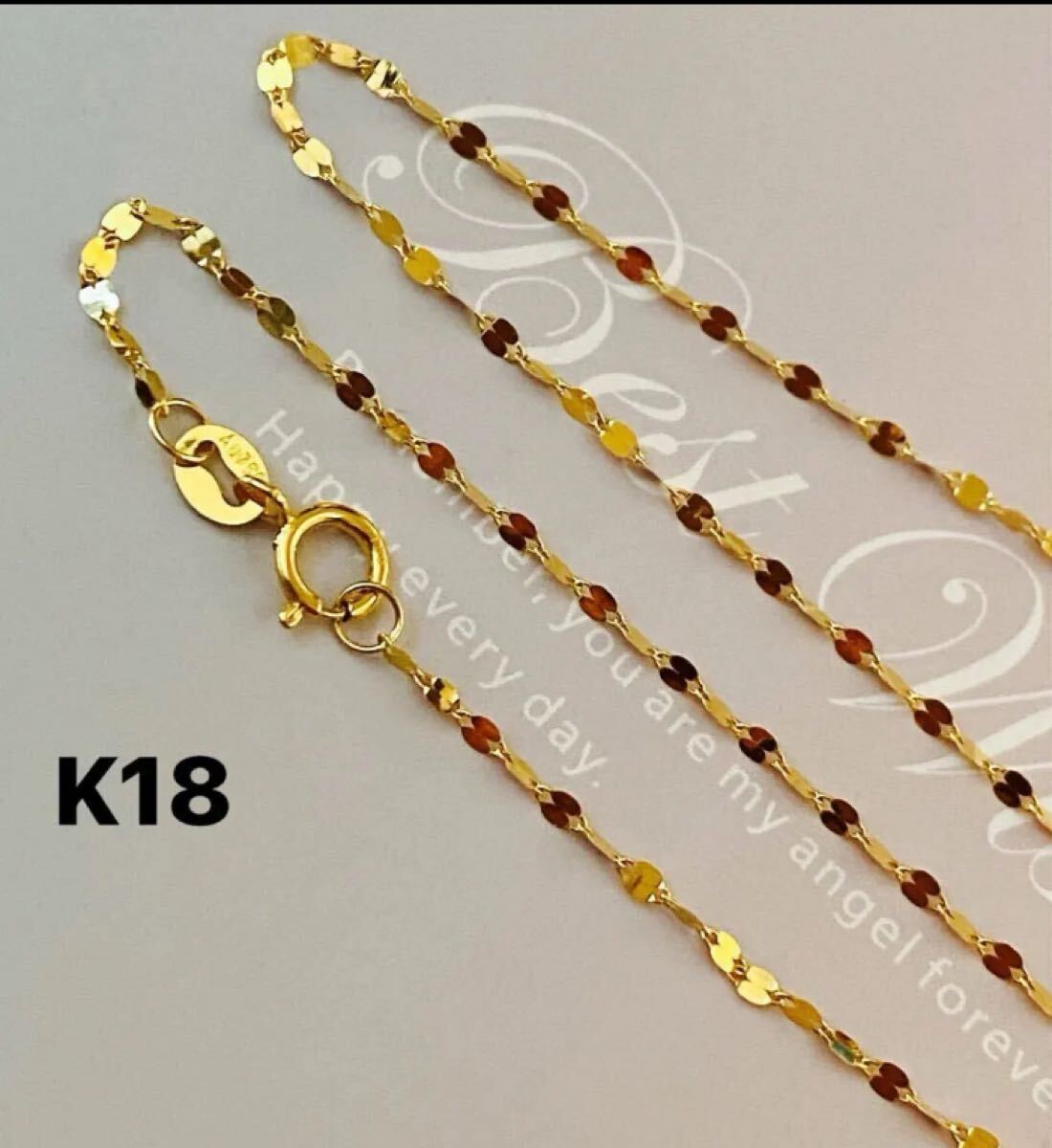 K18金ネックレス キラキラペタルチェーン k18YG 45cm AU750/刻印あり イエローゴールド da10(イエローゴールド)｜売買されたオークション情報、yahooの商品情報を ...