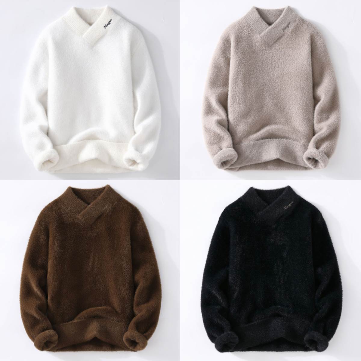 Yahoo!オークション - P990-2XL 新品DCKMANY シャギーニット メンズ ウ...