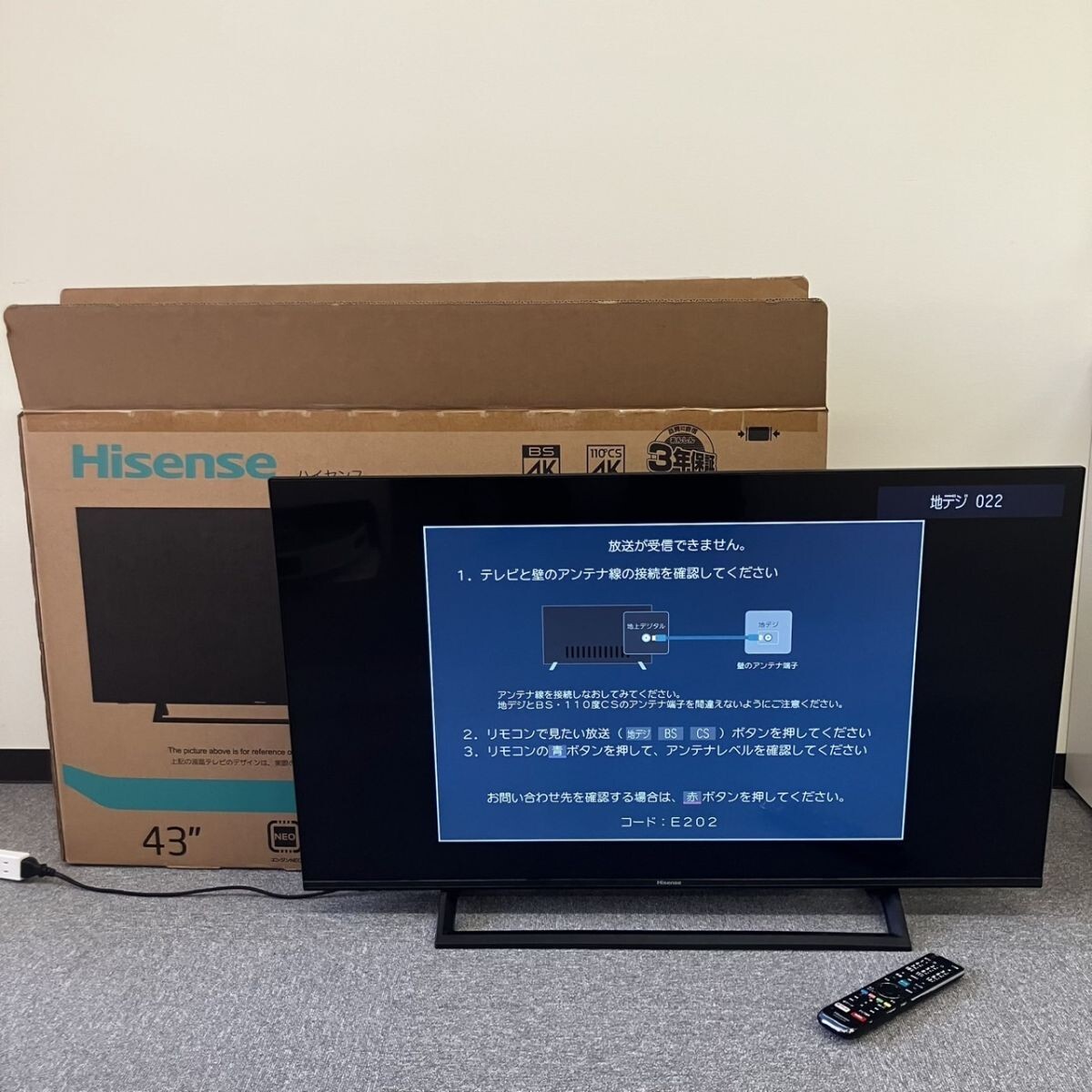 Yahoo!オークション - N028-HR1-212 Hisense ハイセンス 43E6800 43V型...