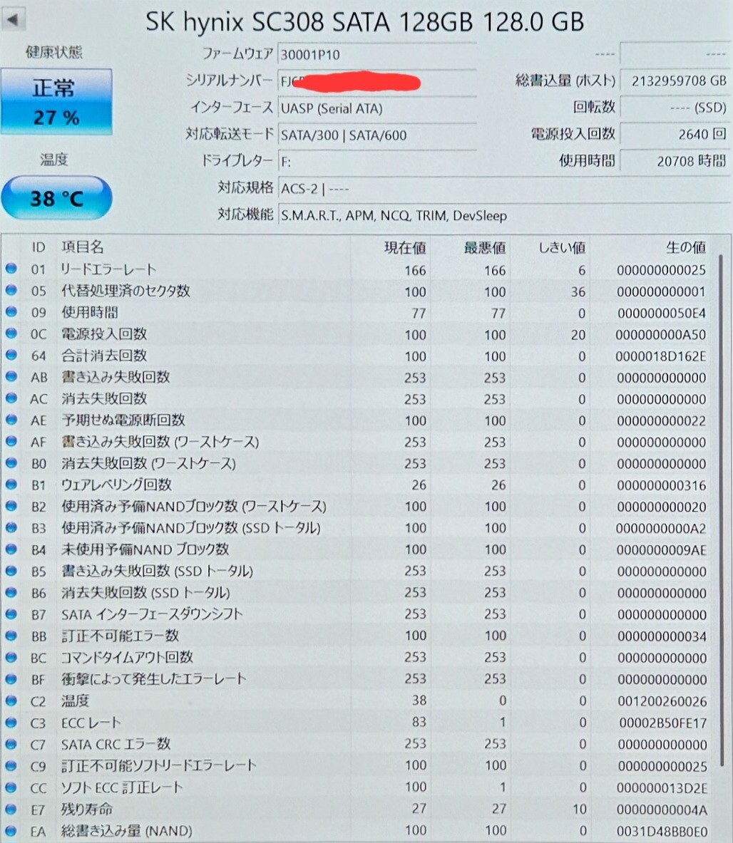Yahoo!オークション - SK hynix SC308 SSD 128GB 2.5inch HFS128G32TND...