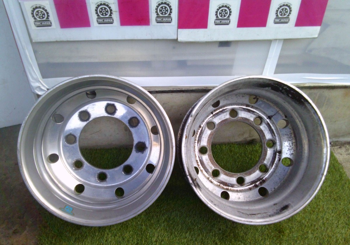 Yahoo!オークション - 19.5×6.75【2本】アルコアホイール JIS規格 8...