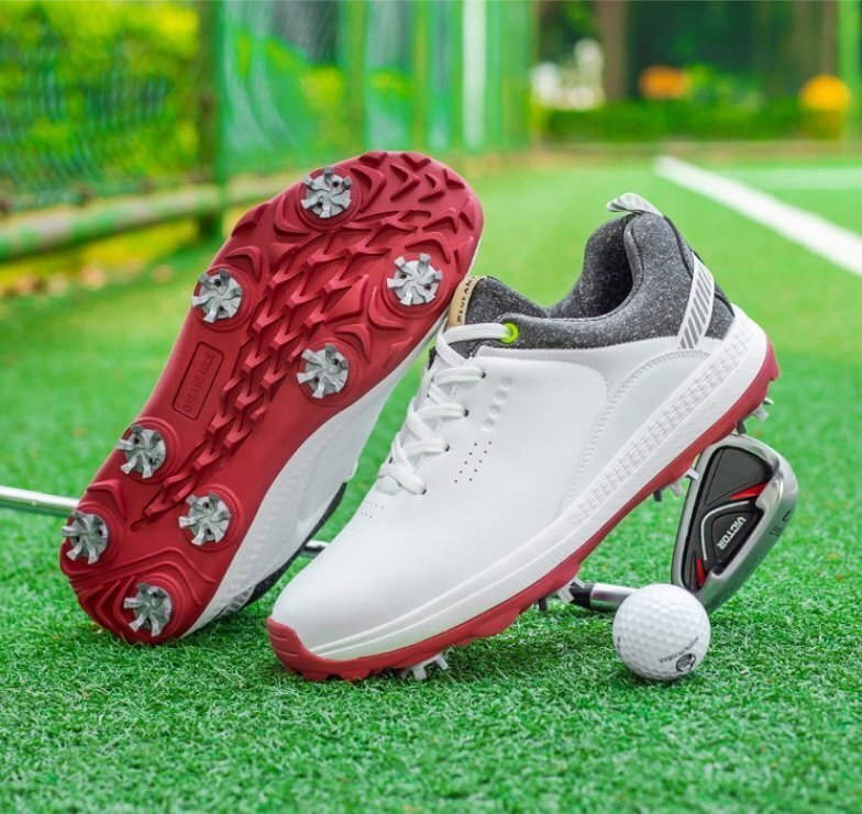 Yahoo!オークション - 新品ゴルフシューズ メンズ ソフトスパイク 強い...
