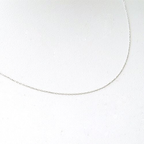 Yahoo!オークション - K10WG(10金ホワイトゴールド)チェーンネックレ...