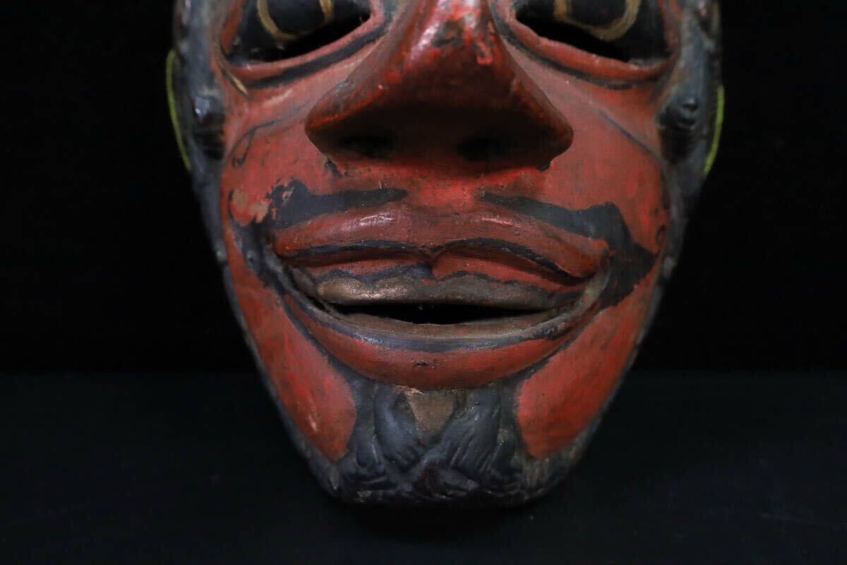 雅 李朝時代 お面 高麗 デコイ 唐物骨董 時代物 木彫彩色面 古面 高さ19cm/244g 魔除け 能面 置物 /RYO.25.7 L26.3 OO4(李朝)｜売買されたオークション情報 ...