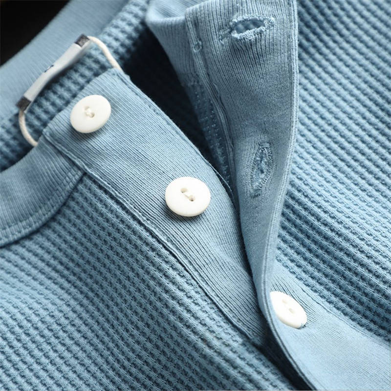 Yahoo!オークション - A305-Lホワイト 長袖Tシャツ 綿混 ワッフル ヘン...