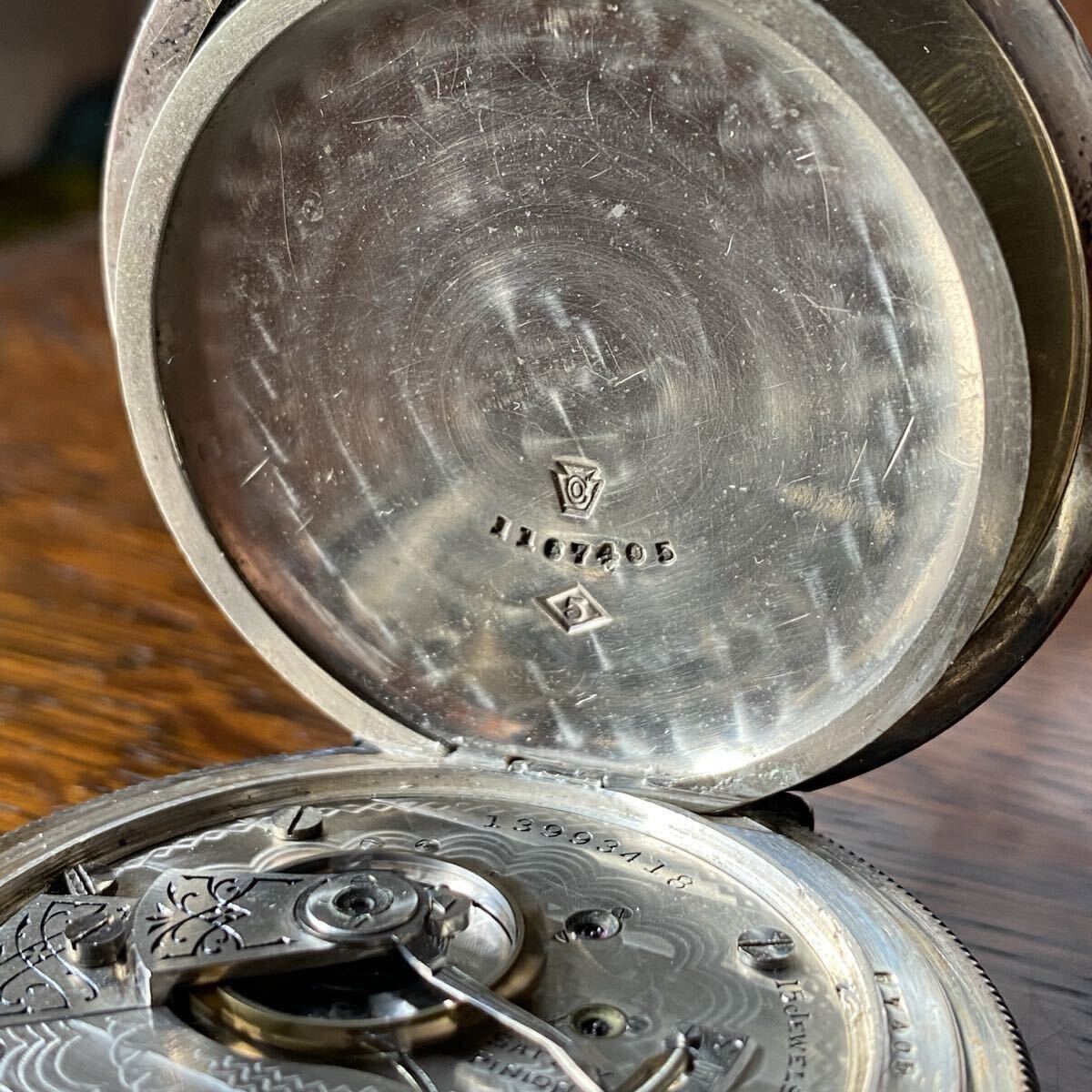 Yahoo!オークション - 銀無垢 総重量209g エルジン 超大型ハンターケー...