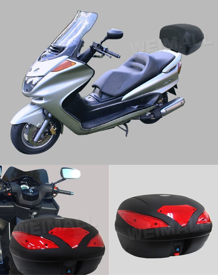 Yahoo!オークション - リアボックス 43L バイクボックス バイク用ボッ...