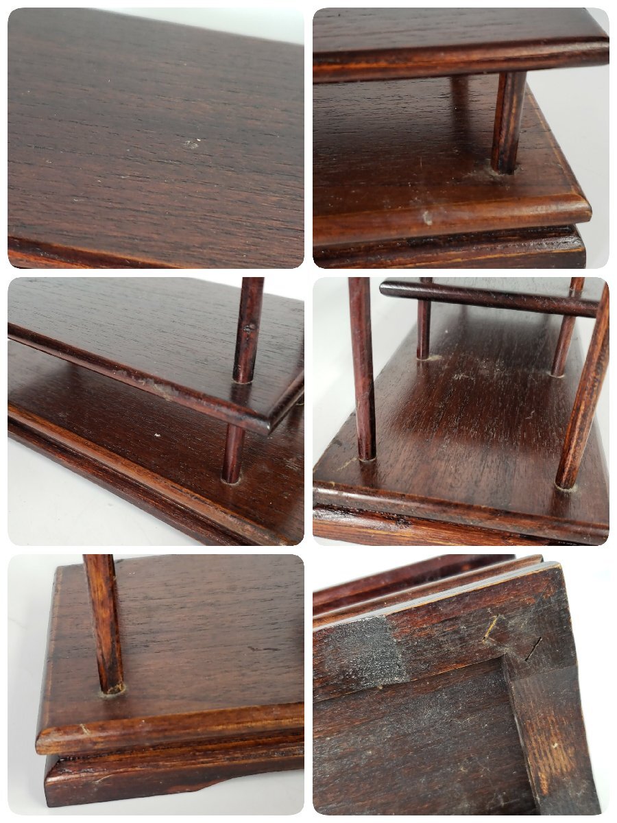 【樂淘letao】日本代購代標第一品牌－小さな飾り棚 置台 香炉台 盆栽台 花台 木製 インテリア 茶室 和室 床の間 店舗 和家具 違い棚 ミニ 飾り台【100i5248】