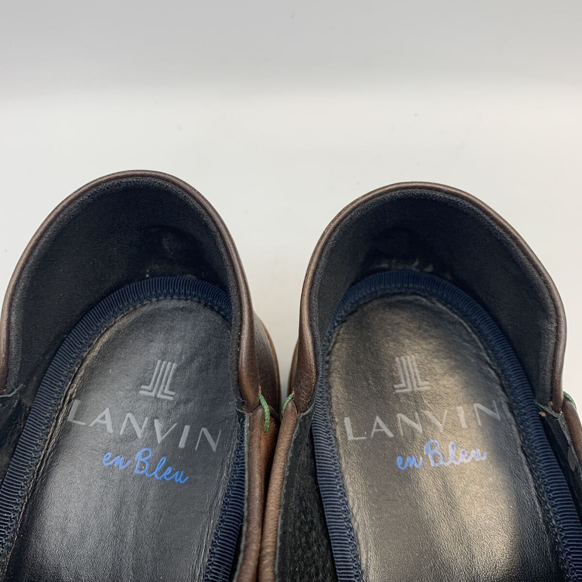 Yahoo!オークション - T842 LANVIN en Bleu ランバンオンブルー メンズ...