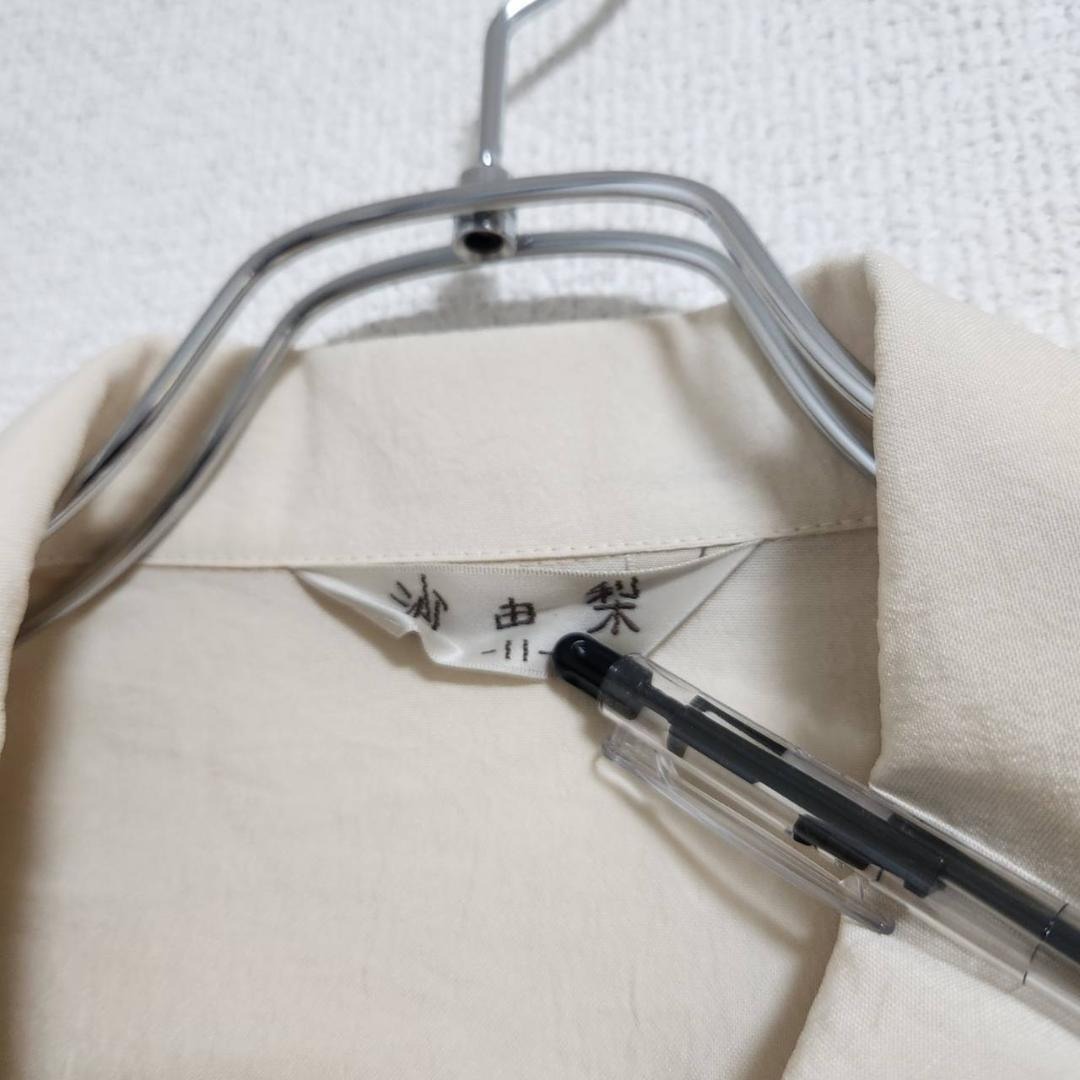 Yahoo!オークション - 沙由梨 シャツジャケット 11AR アイボリー 綿 ポ...