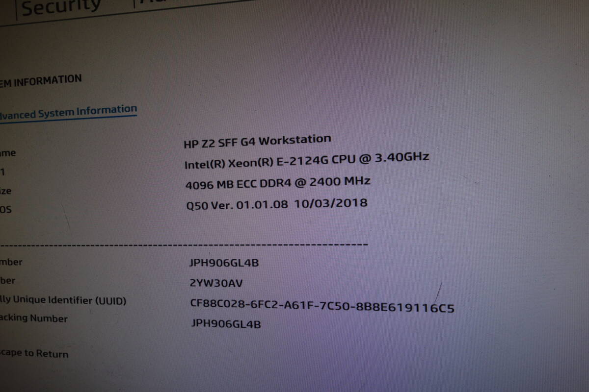 Yahoo!オークション - 6164 HP Z2 SFF G4 Xeon E-2124G HDD/無メモリ/4...