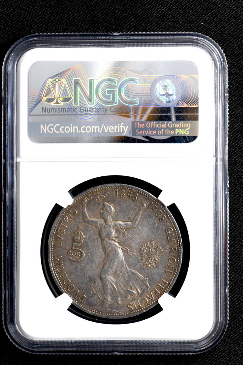 Yahoo!オークション - 日終 【NGC AU55】1908 オーストリア 5C銀貨 ゴ...