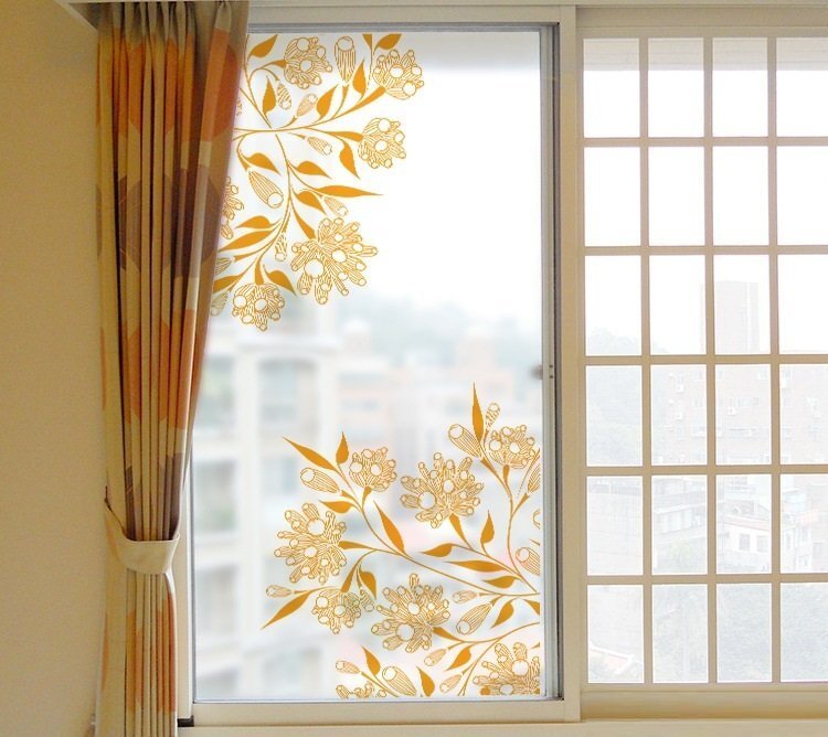 Yahoo!オークション - デザインガラスフィルム【半透明タイプG195】目...