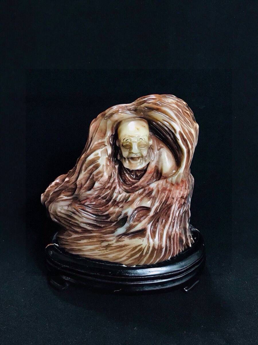 Yahoo!オークション - TM9#8769【3.1】人間国宝 中国骨董 和田玉 玉石 ...