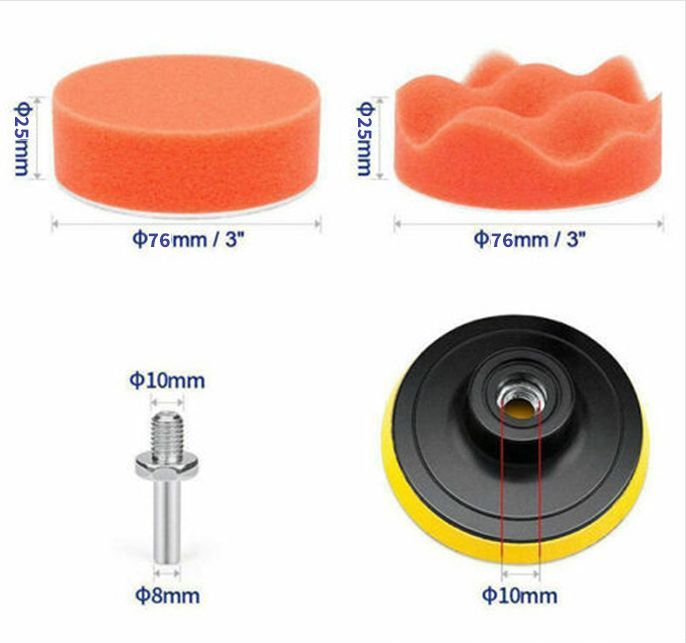 Yahoo!オークション - ポリッシャー バフ 80mm 24点セット 電動ポリッ...