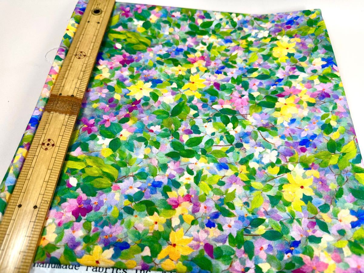 Yahoo!オークション - USAシーチング綿生地幅110cm×50cm.緑黄花2267