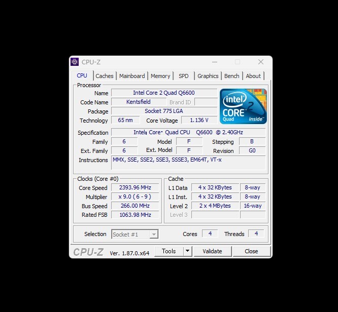Yahoo!オークション - 送料無料 intel core 2 Quad Q6600 2.40GHz 4コ...