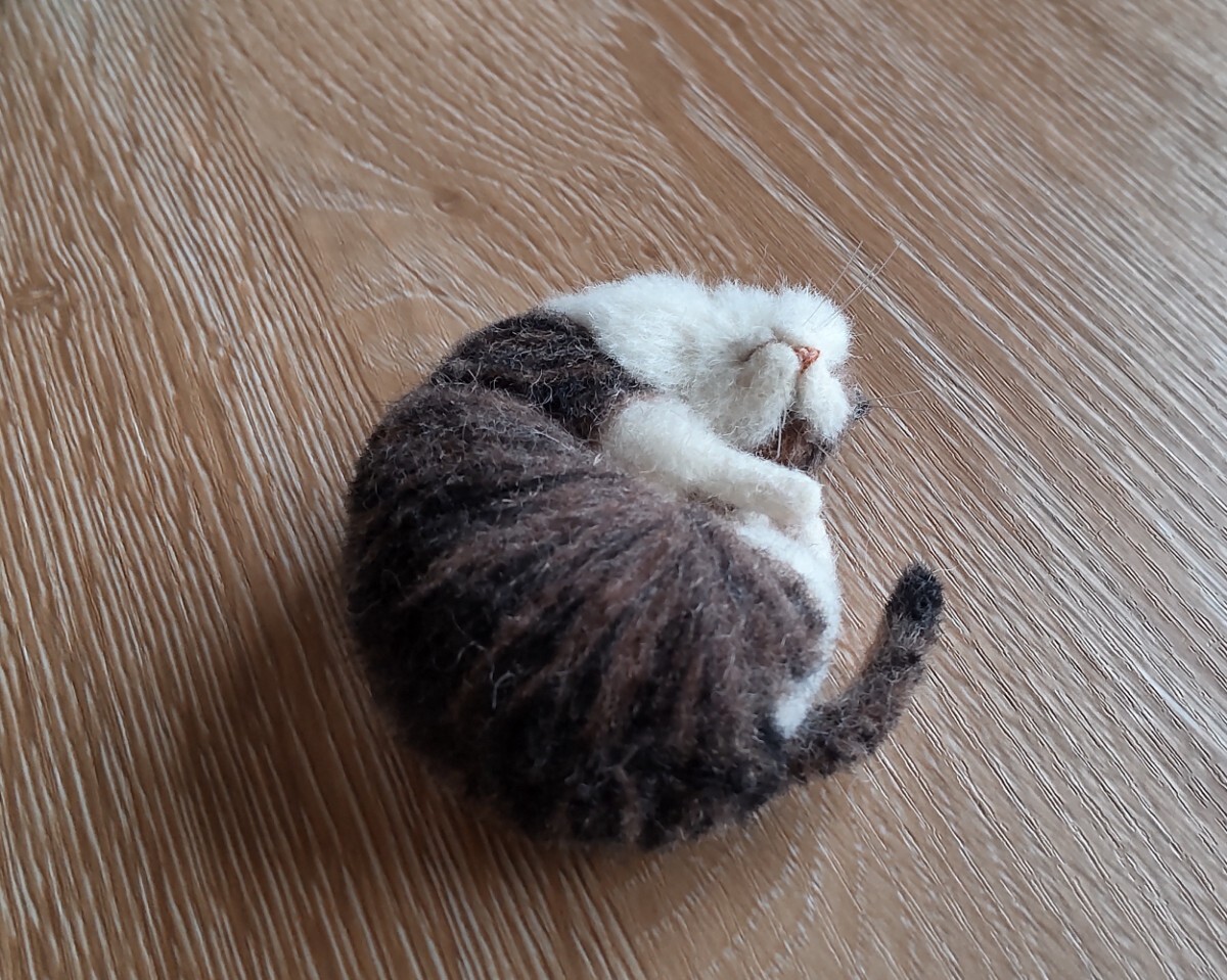 Yahoo!オークション - obu ハンドメイド 羊毛フェルト 猫 和猫 キジト...