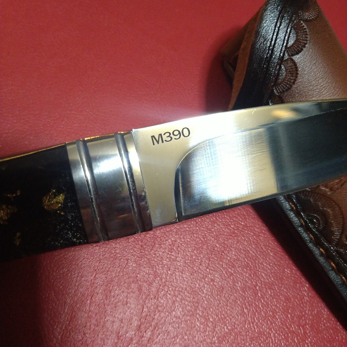 Yahoo!オークション - M390 狩猟ナイフ アウトドア ナイフ 黒木目ハン...