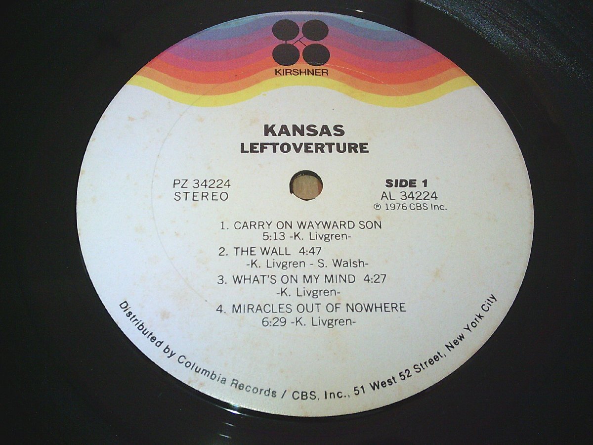 Yahoo!オークション - LP KANSAS LEFTOVERTURE カンサス US盤
