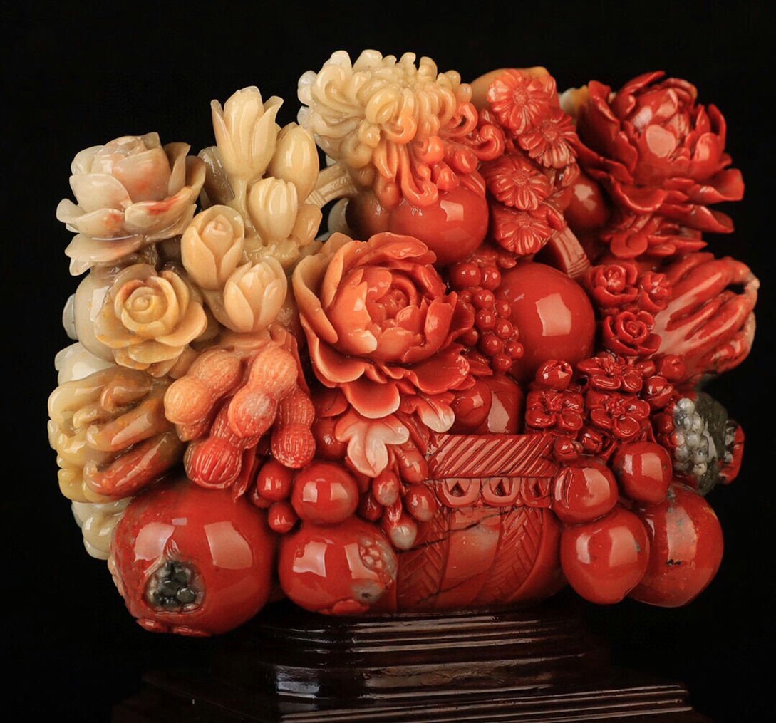 Yahoo!オークション - 観心・時代旧蔵 M522寿山石 寿山石細密彫 富貴...