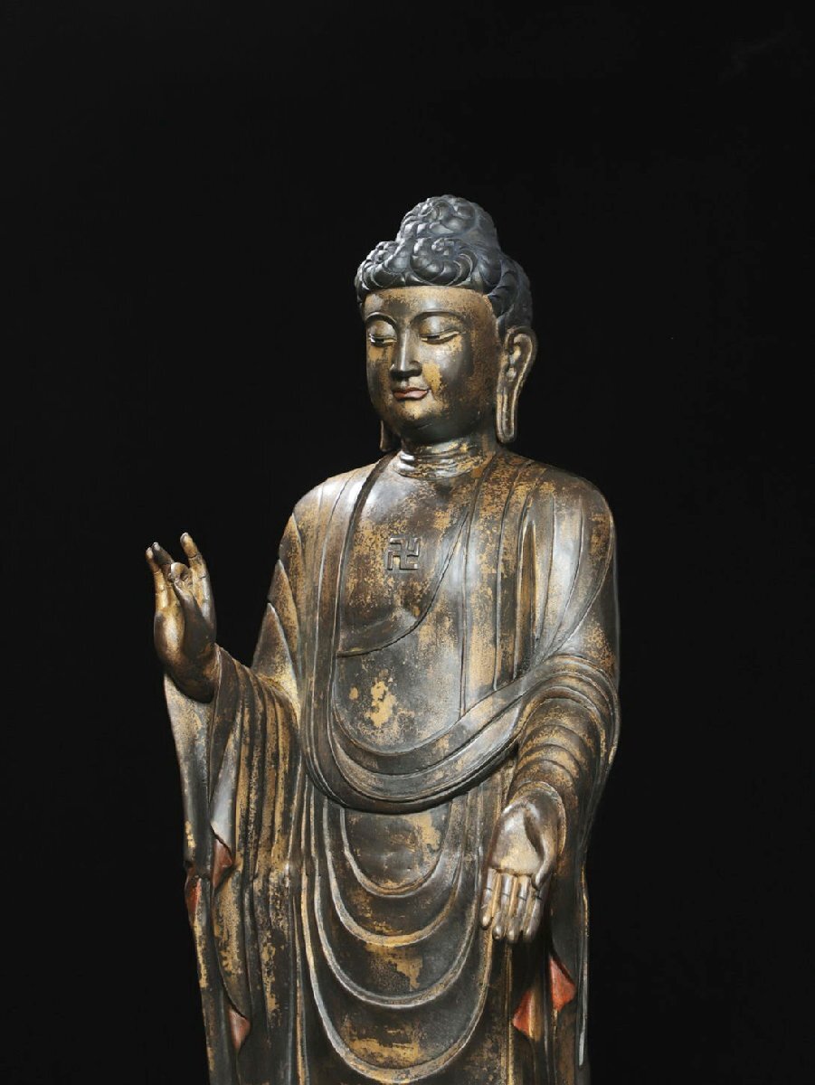 Yahoo!オークション - 観心・時代旧蔵 B233清時代 銅塗金 大日如来 細...