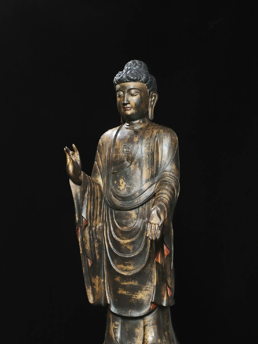 Yahoo!オークション - 観心・時代旧蔵 B233清時代 銅塗金 大日如来 細...