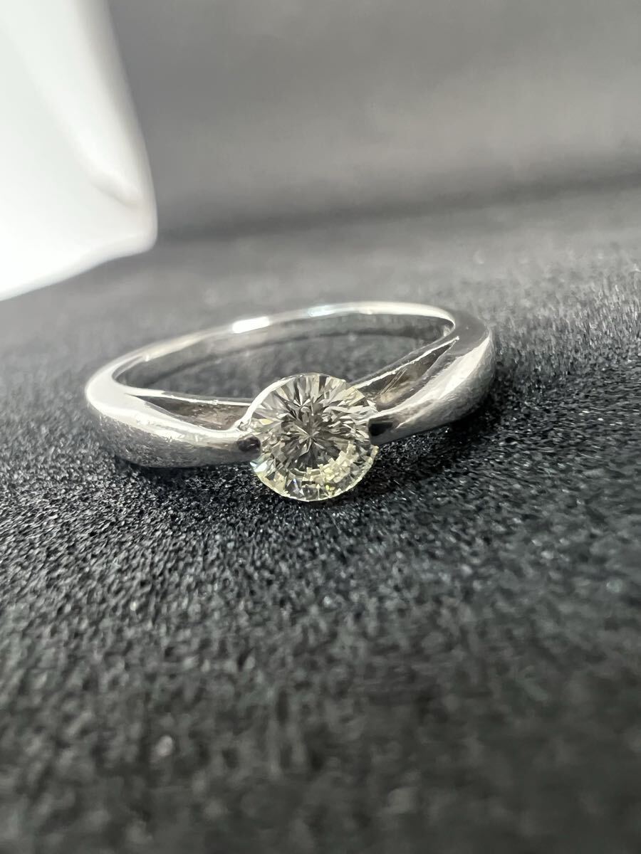 Yahoo!オークション - 1円 Pt900 リング ダイヤモンド 0.34ct 11号 2.8...