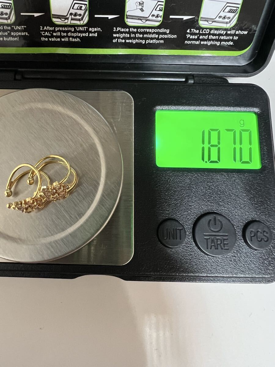 Yahoo!オークション - 1円 K18 イヤリング ダイヤモンド 0.25ct 0.25ct...