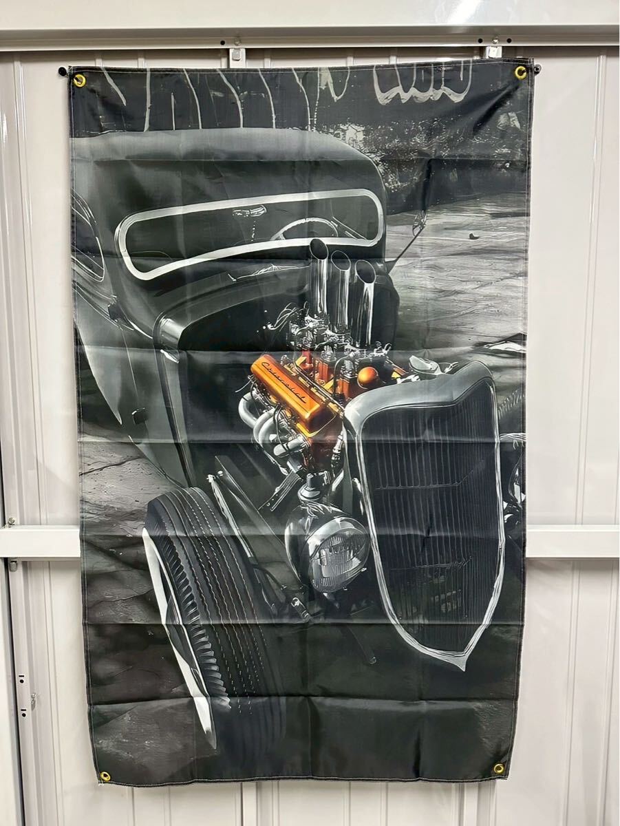 Yahoo!オークション - 送料無料 150x90cm 特大 フラッグ 1224 ホットロ...