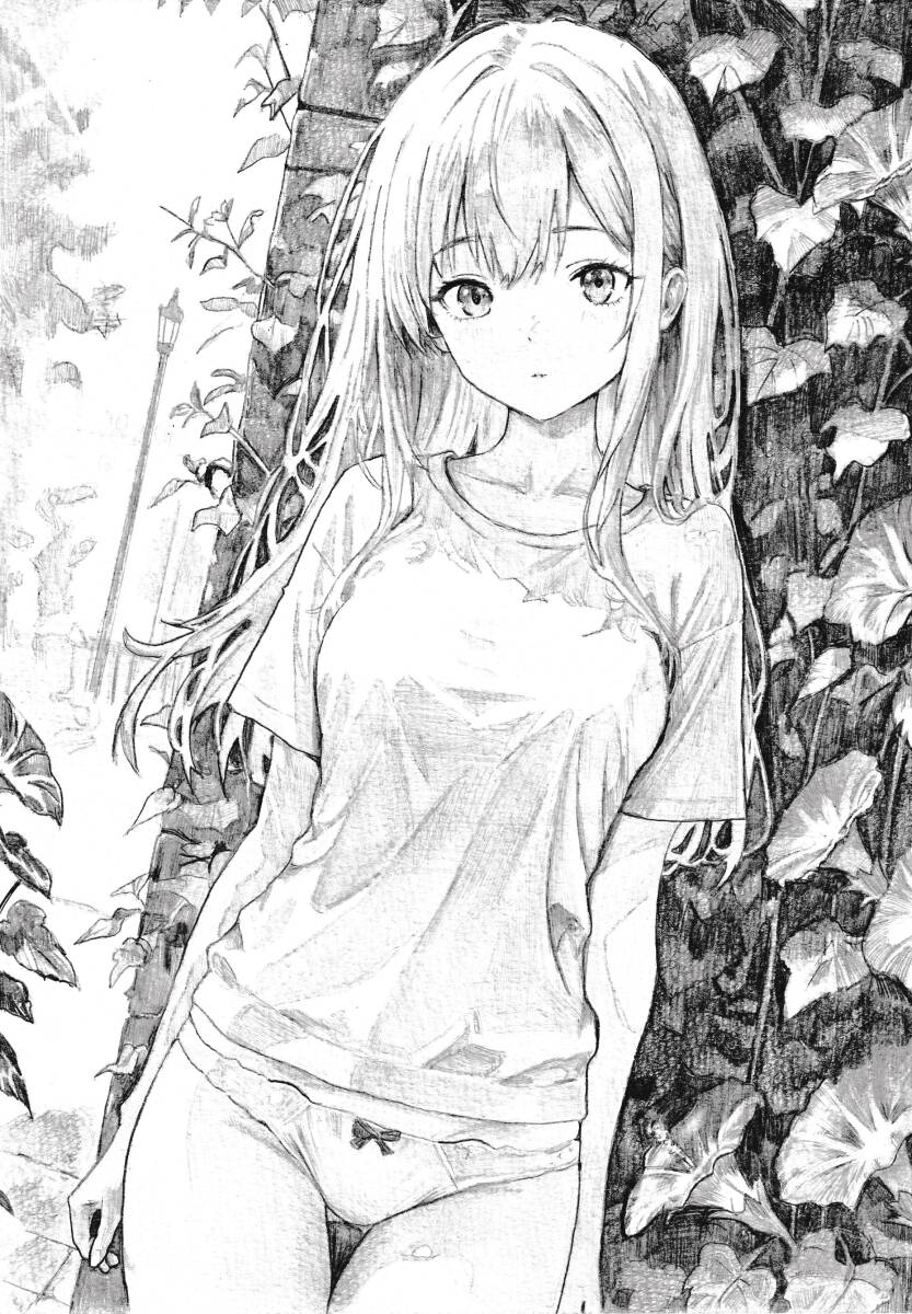 Yahoo!オークション - 手描きイラスト A4 オリジナル 創作 鉛筆 シャー...