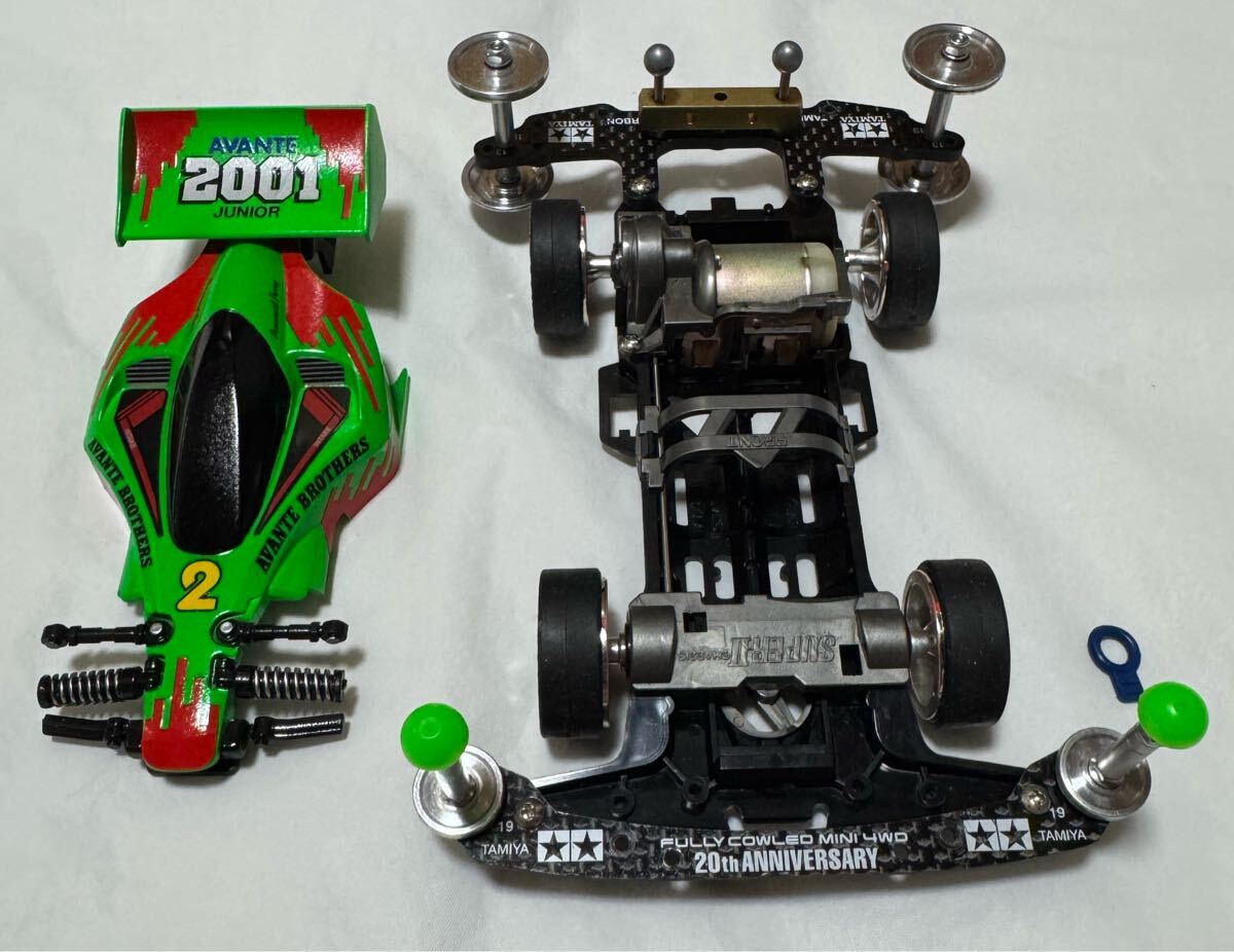 Yahoo!オークション - ミニ四駆 アバンテ2001Jr. 組立塗装済み カスタ...