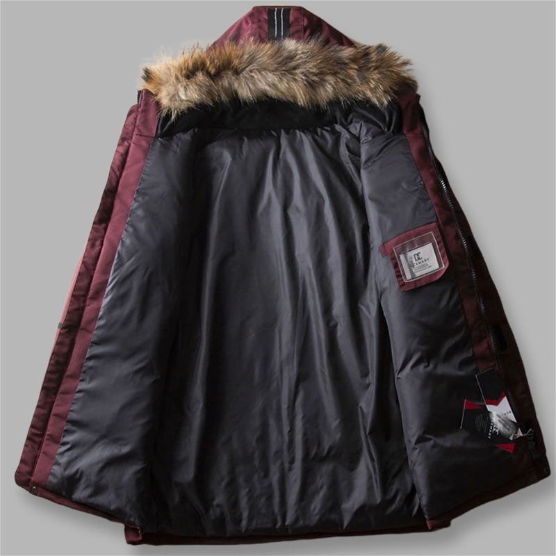 Yahoo!オークション - ダウンジャケット メンズ ミドル ファー付き 撥...