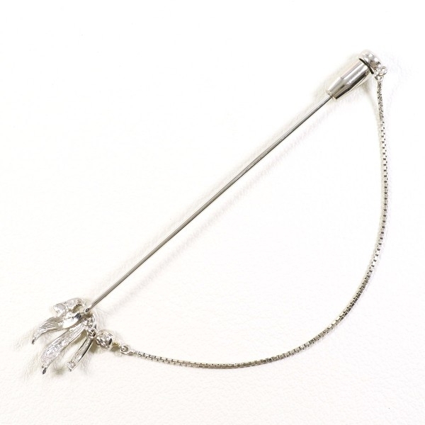 Yahoo!オークション - PT K14WG 合金 ピンブローチ ダイヤ 0.05 総重量...