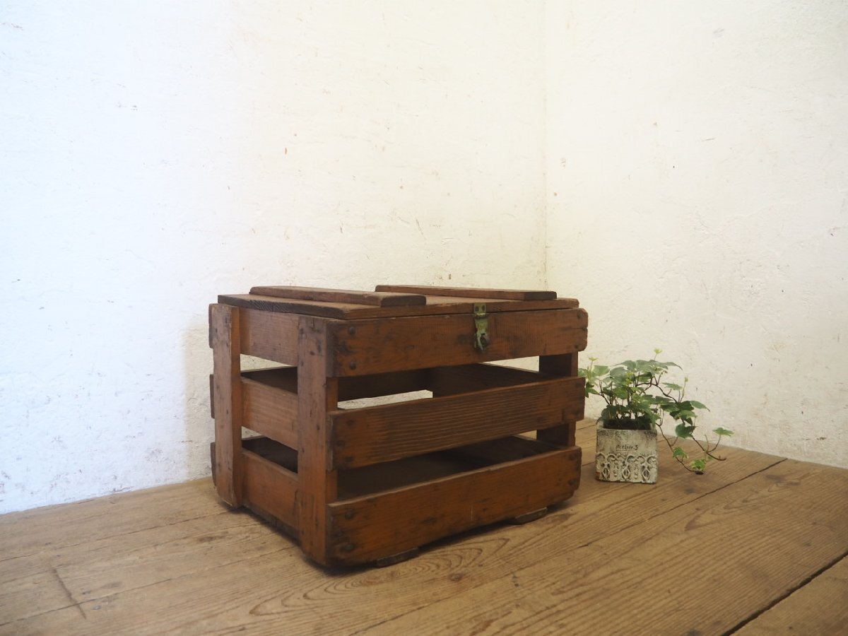 Yahoo!オークション - ユP0928 ③H35×W50×D40(cm) 蓋付きのレトロな...